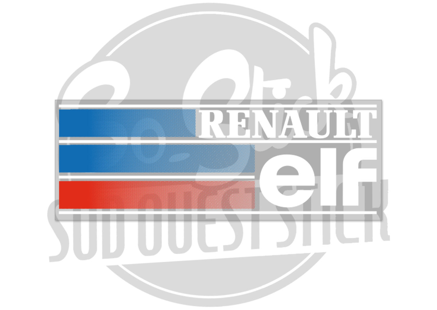 Autocollant RENAULT elf (bandes) pour lunette arrière - So_Stick